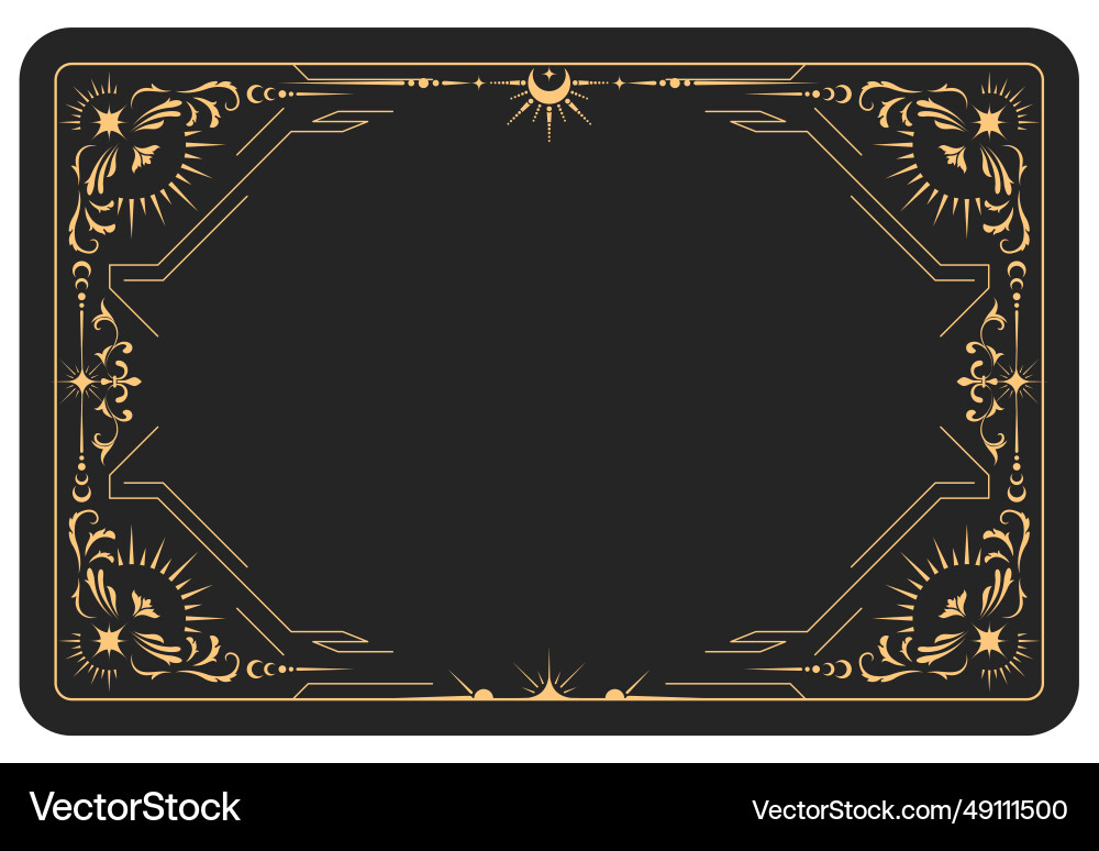 Mystic Tarot Frame - Reverse Royalty Free Vector Image