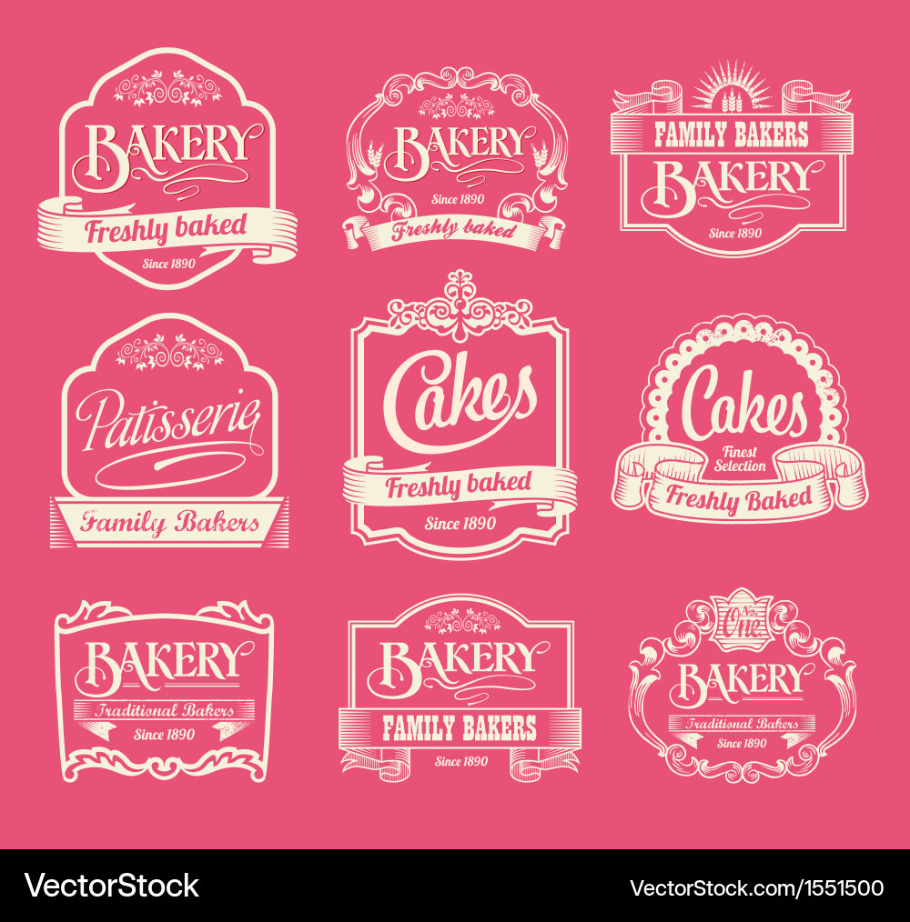 Set of label design elements Royalty Free Vector Image