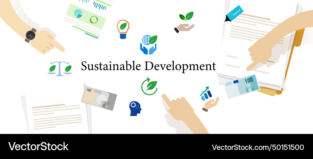 Sustainable development innovation infrastructure Vector Image