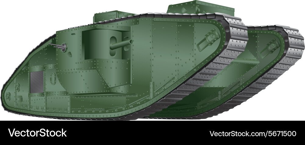 World War I British Tank Royalty Free Vector Image