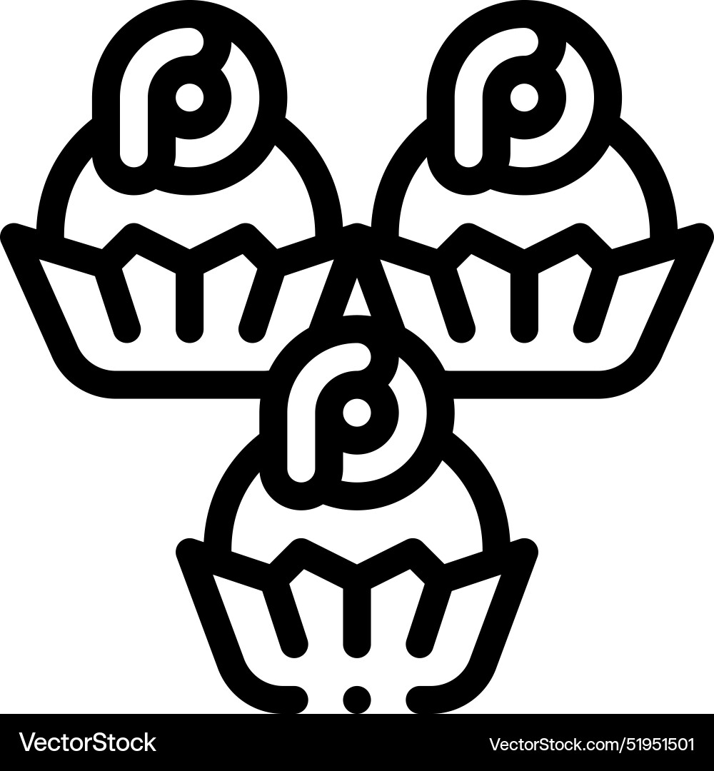 Chocolate icon thin linear style design isolated Vector Image