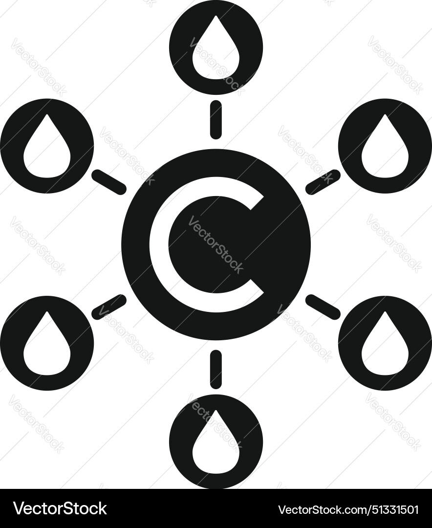 Circular water cycle infographic icon Royalty Free Vector