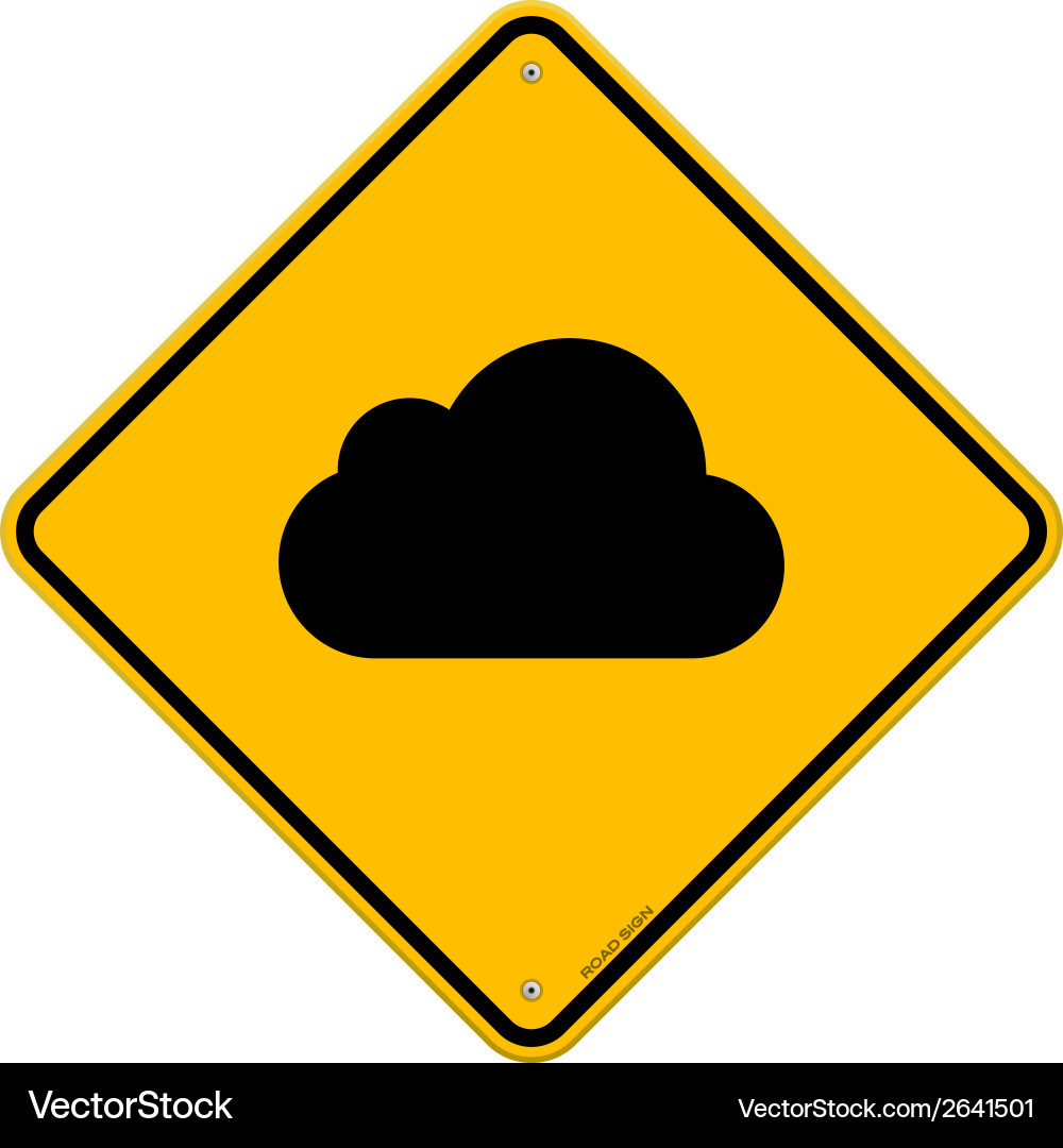 Cloud road sign Royalty Free Vector Image - VectorStock