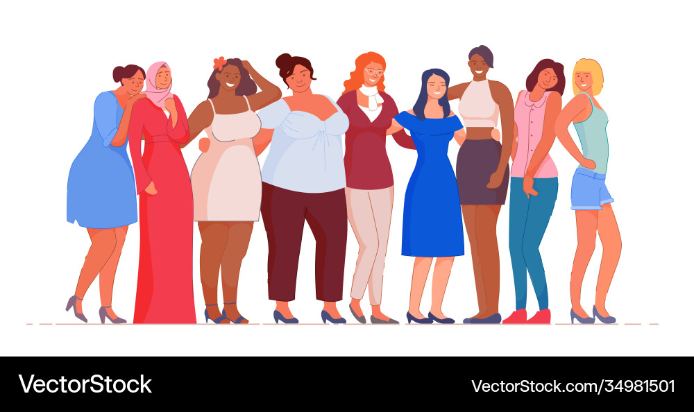 Diverse Group of Women Royalty Free Vector Image
