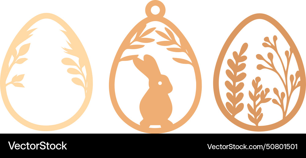 Easter tags bundle multilayer templates Royalty Free Vector