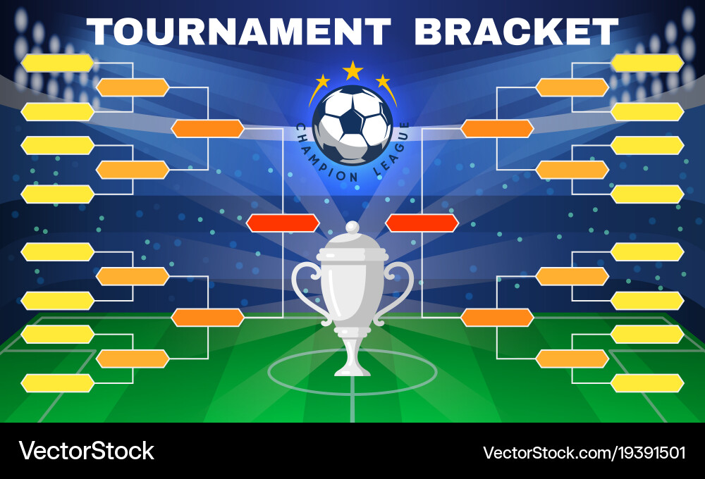 Football Tournament Bracket Royalty Free Vector Image