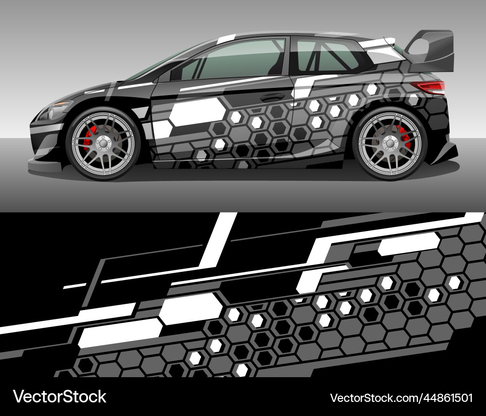 Hexagonal Racing Decal Royalty Free Vector Image