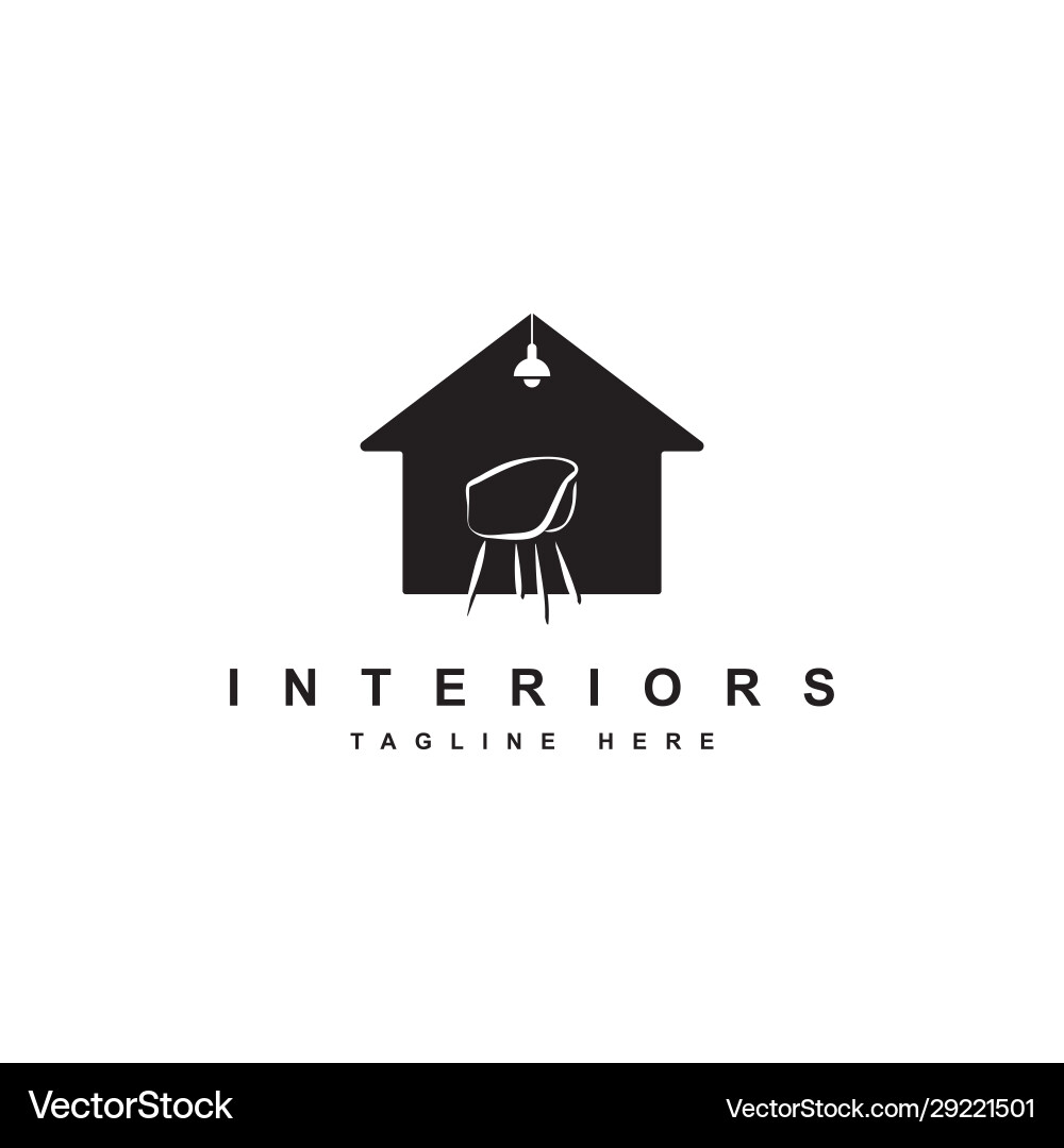 Interior logo design Royalty Free Vector Image