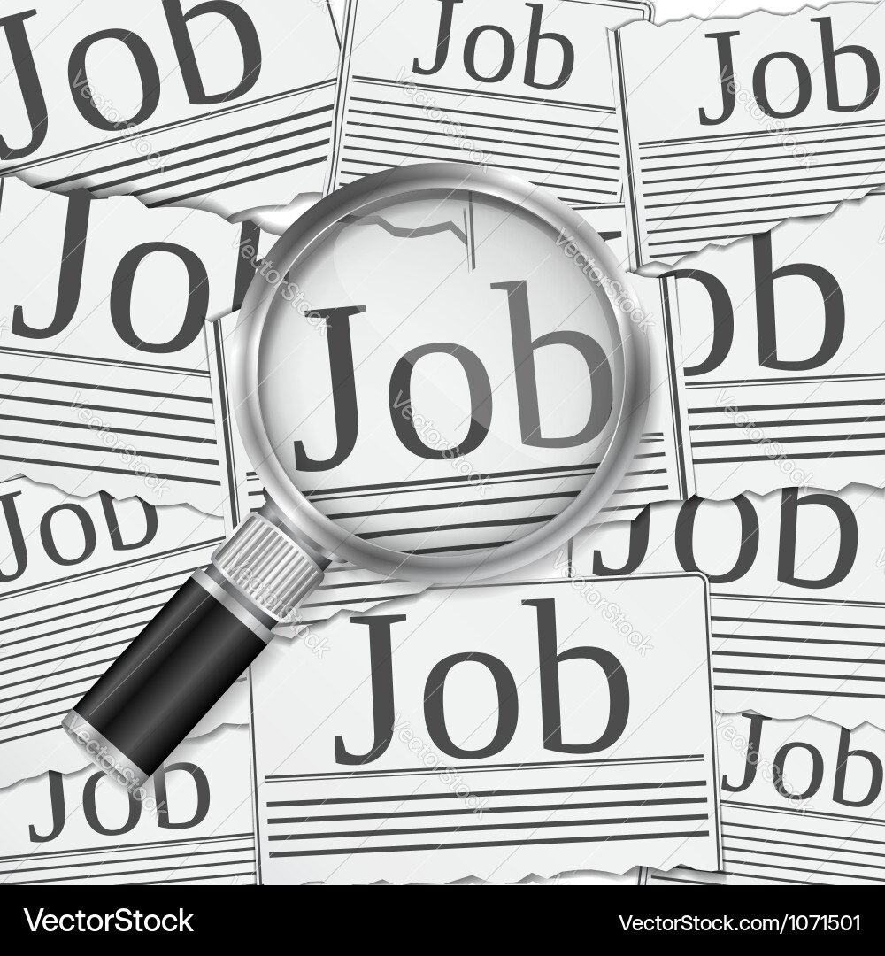 Job search Royalty Free Vector Image - VectorStock