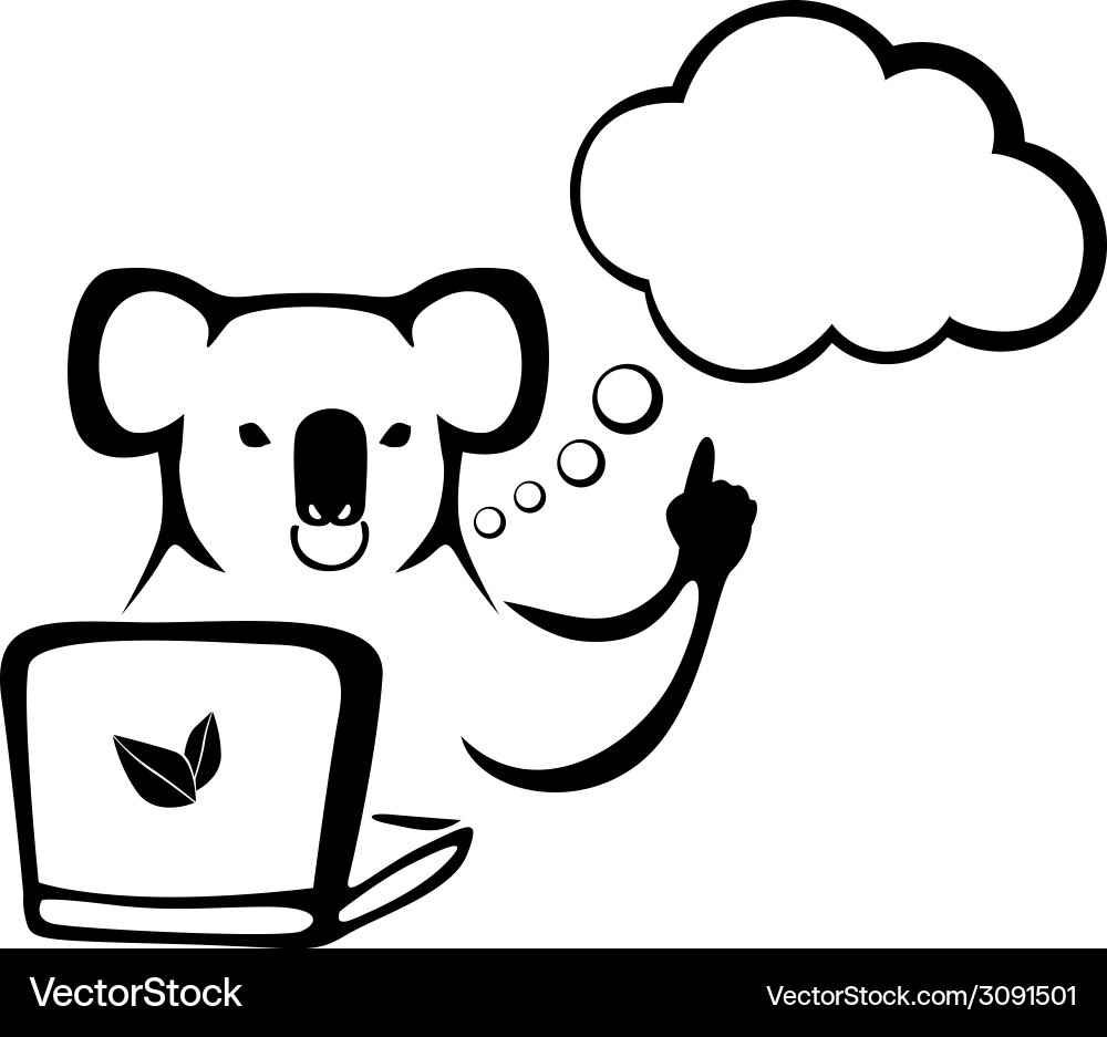 Koala speech Royalty Free Vector Image - VectorStock