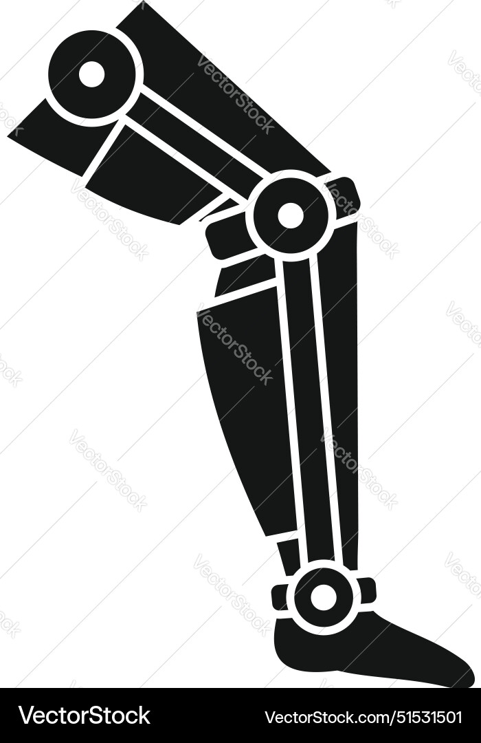 Modern prosthetic leg for patients Royalty Free Vector Image