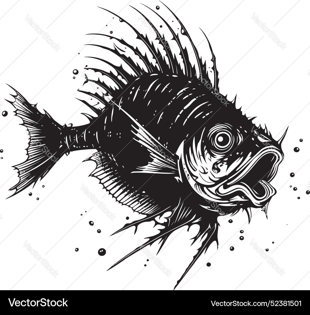 Nefarious navigator sinister angular creature Vector Image