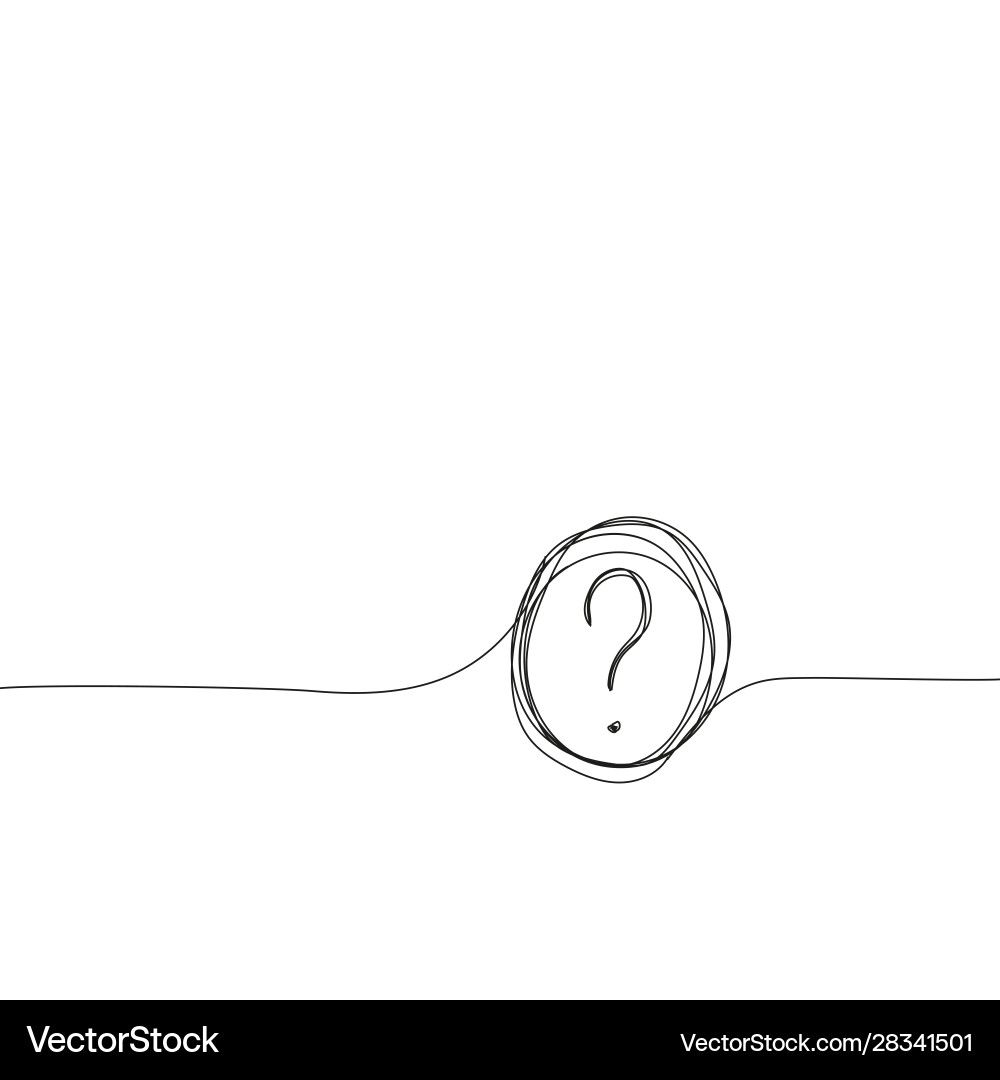 Question mark hand drawn Royalty Free Vector Image