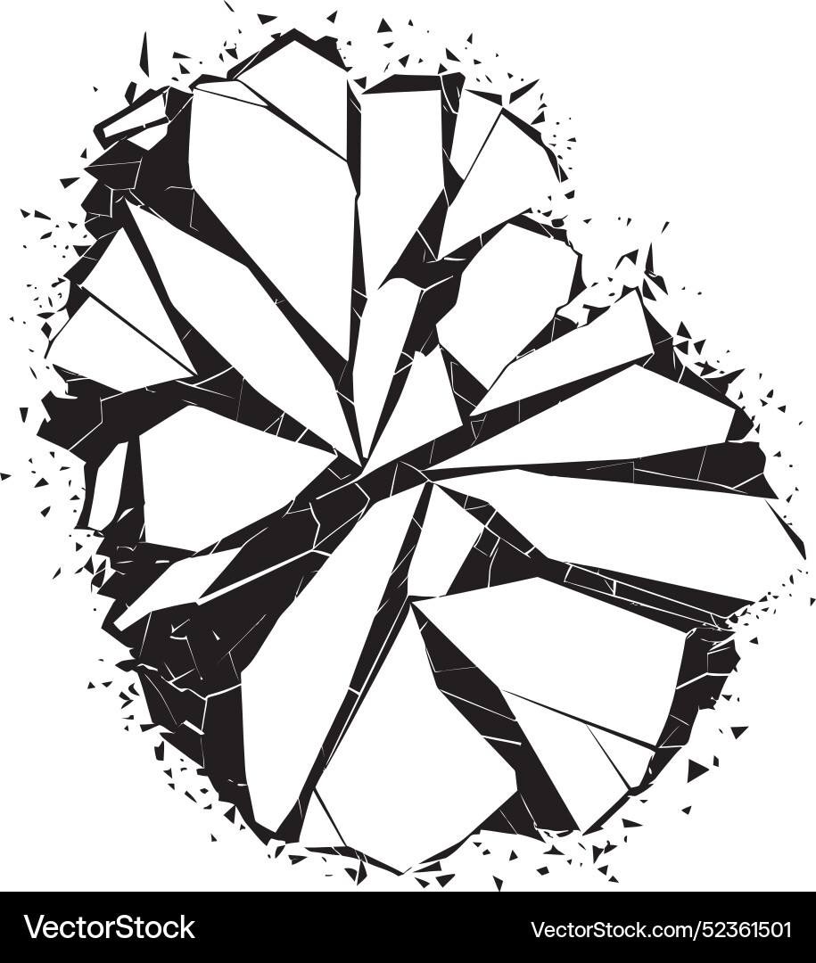 Radiant catastrophe abstract broken glass Vector Image