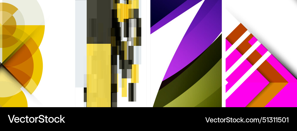 Sleek geometric abstract backgrounds composed Vector Image