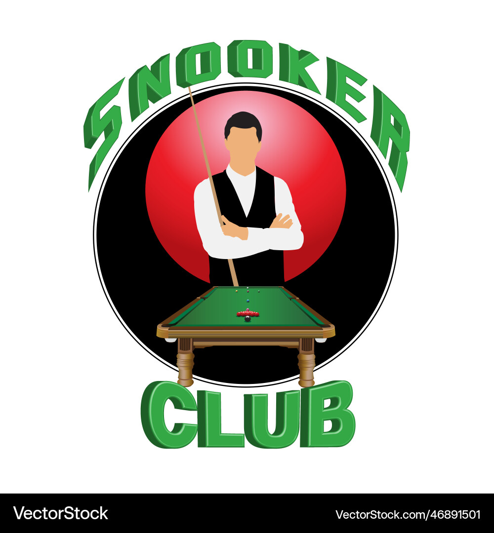 Snooker club Royalty Free Vector Image - VectorStock