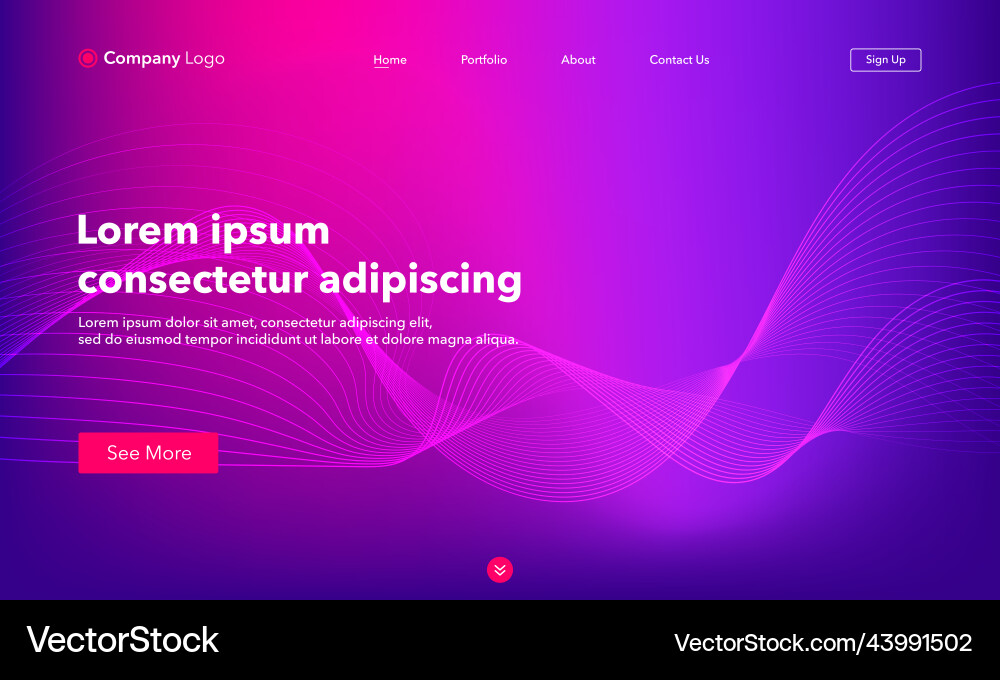 Abstract background website landing page template Vector Image
