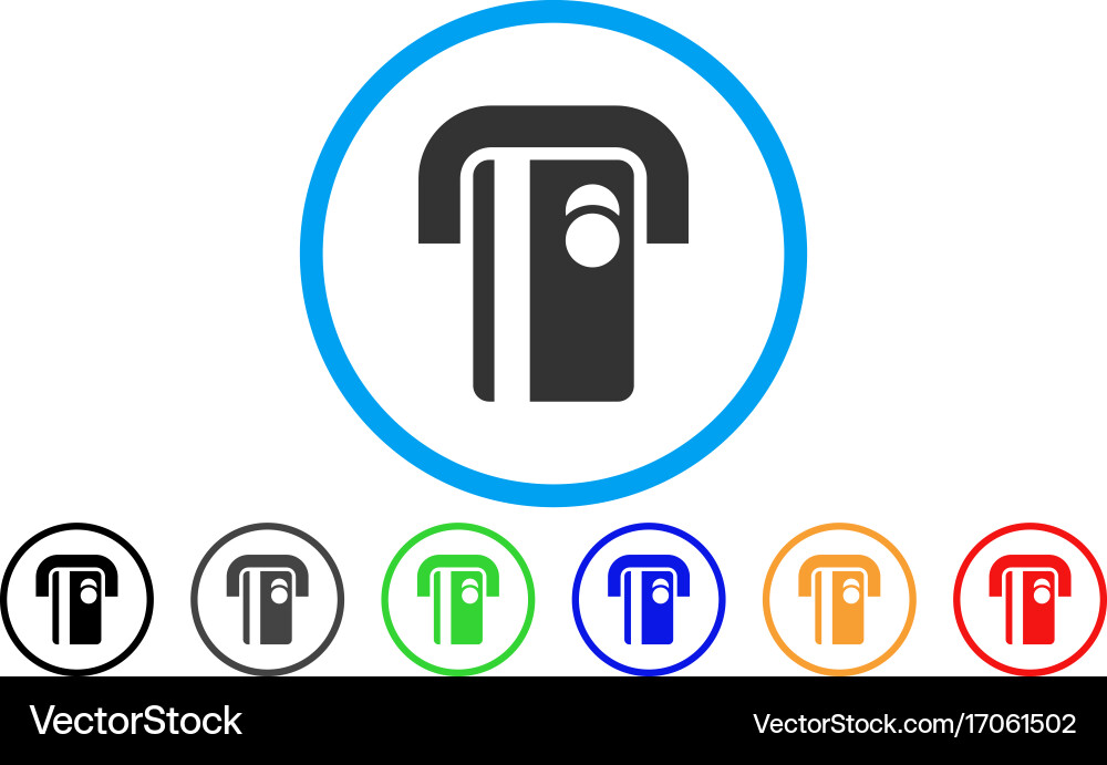 Bank terminal rounded icon Royalty Free Vector Image
