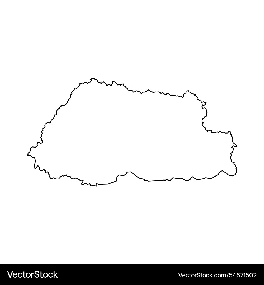 Bhutan map icon Royalty Free Vector Image - VectorStock