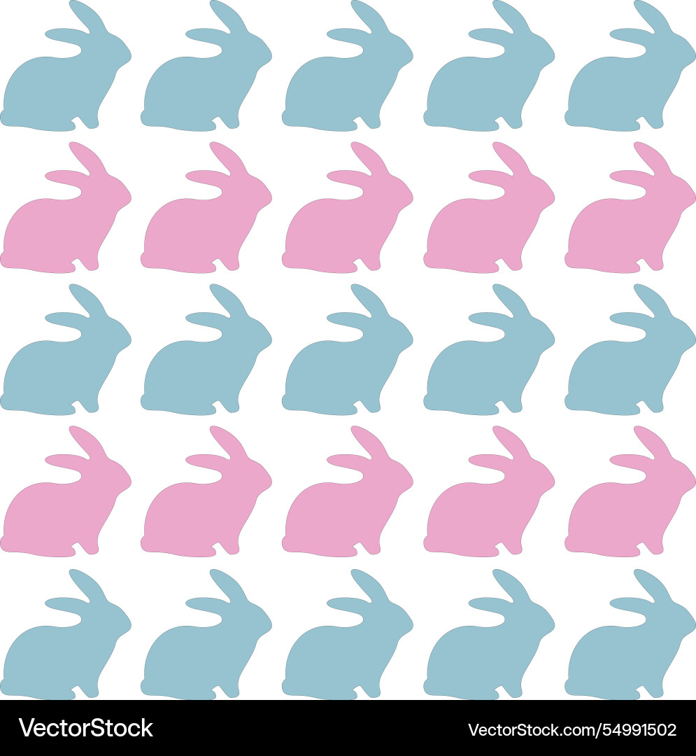 Easter spring bunnies pattern texture Royalty Free Vector