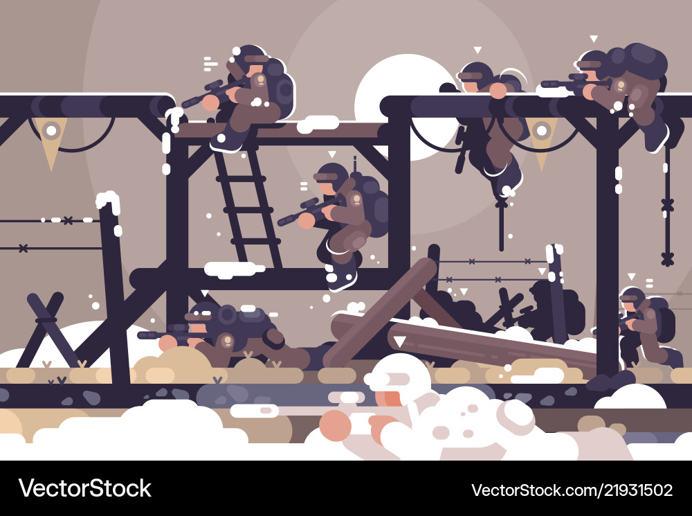 Military training camp Royalty Free Vector Image