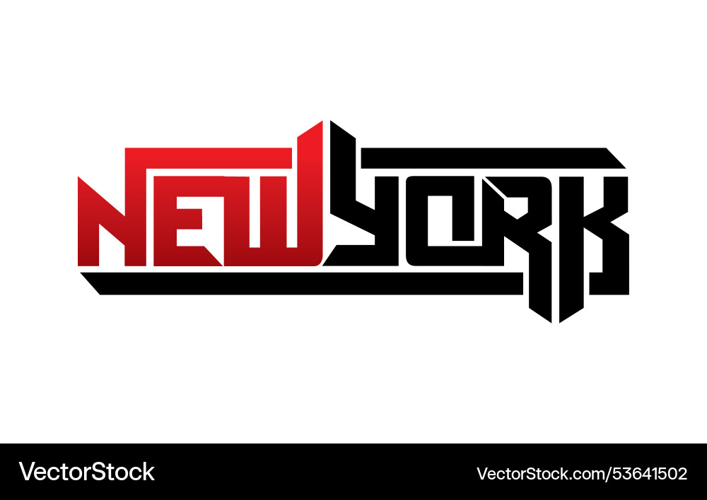 New York Typography Logo Royalty Free Vector Image