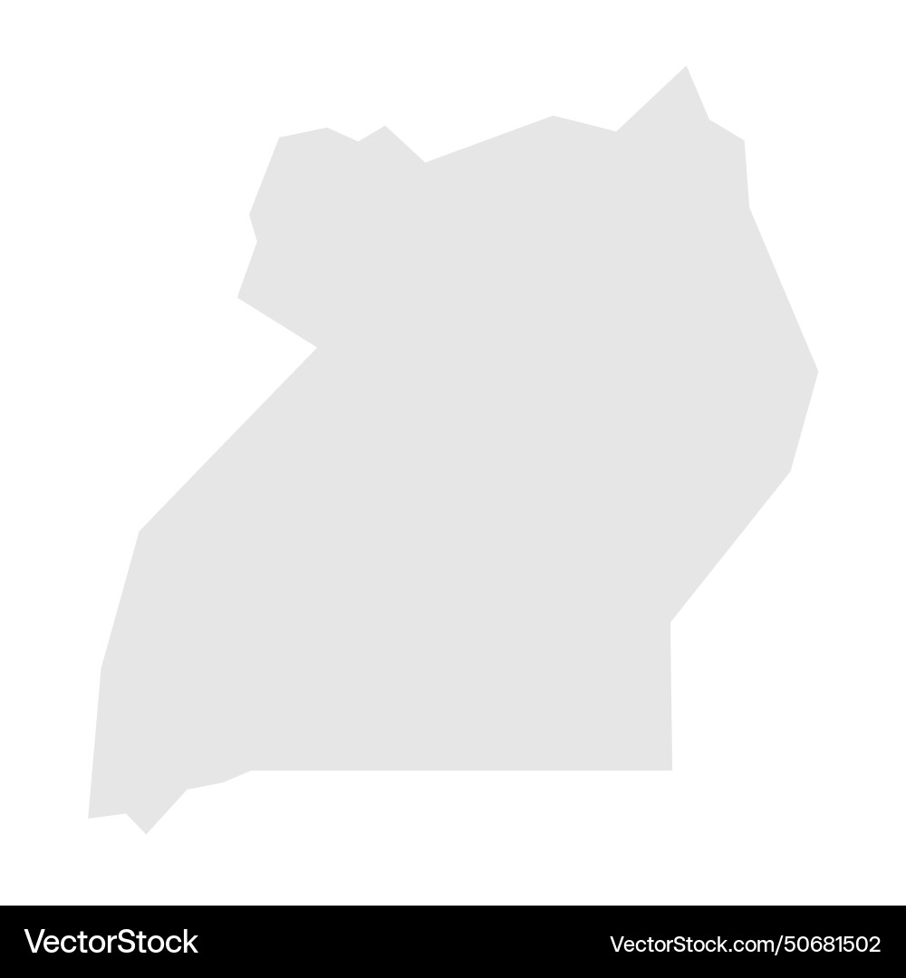 Uganda simplified map Royalty Free Vector Image
