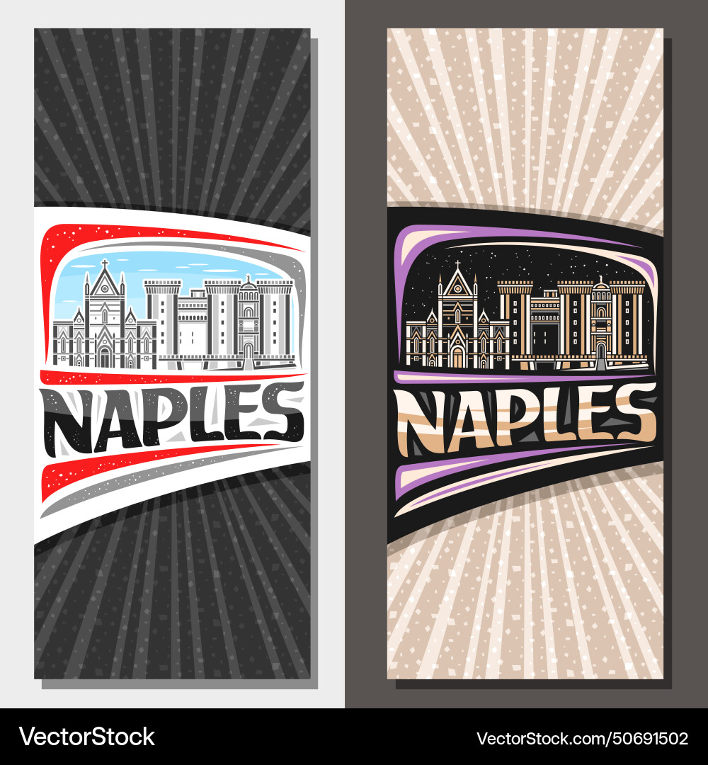 Vertical layouts for naples Royalty Free Vector Image