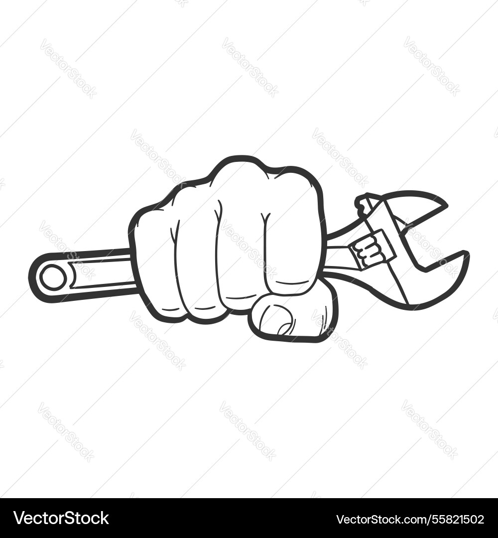 Wrench clip art design shape Royalty Free Vector Image