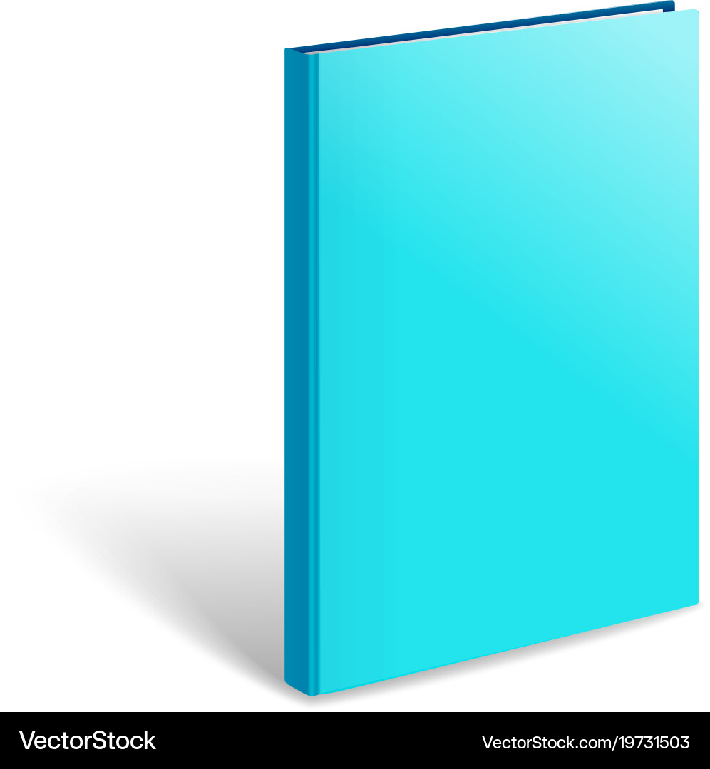 3d blank color book mockup paper isolated Vector Image