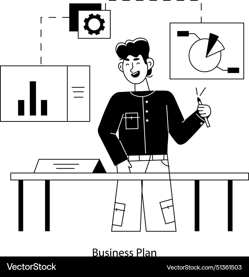 Business plan Royalty Free Vector Image - VectorStock