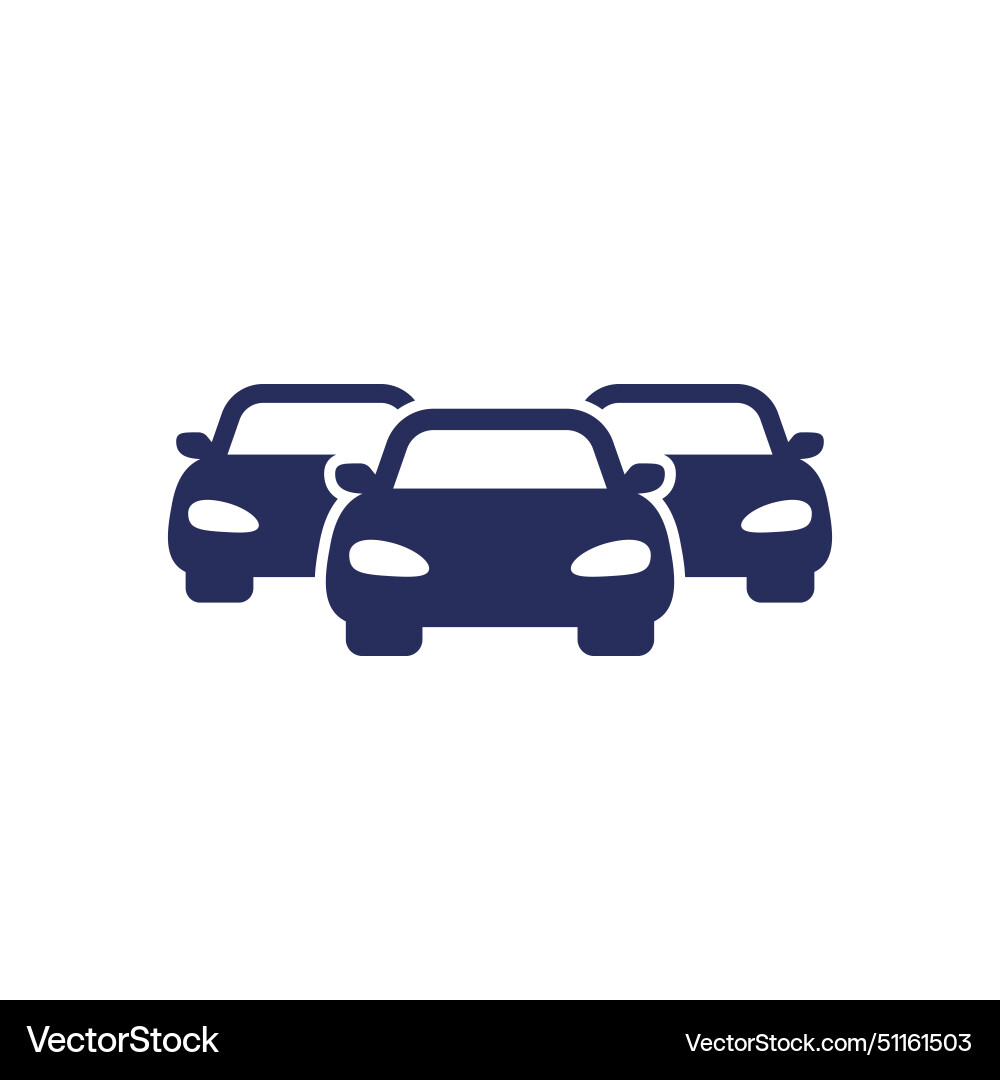 Car Fleet Management Icon Royalty Free Vector Image