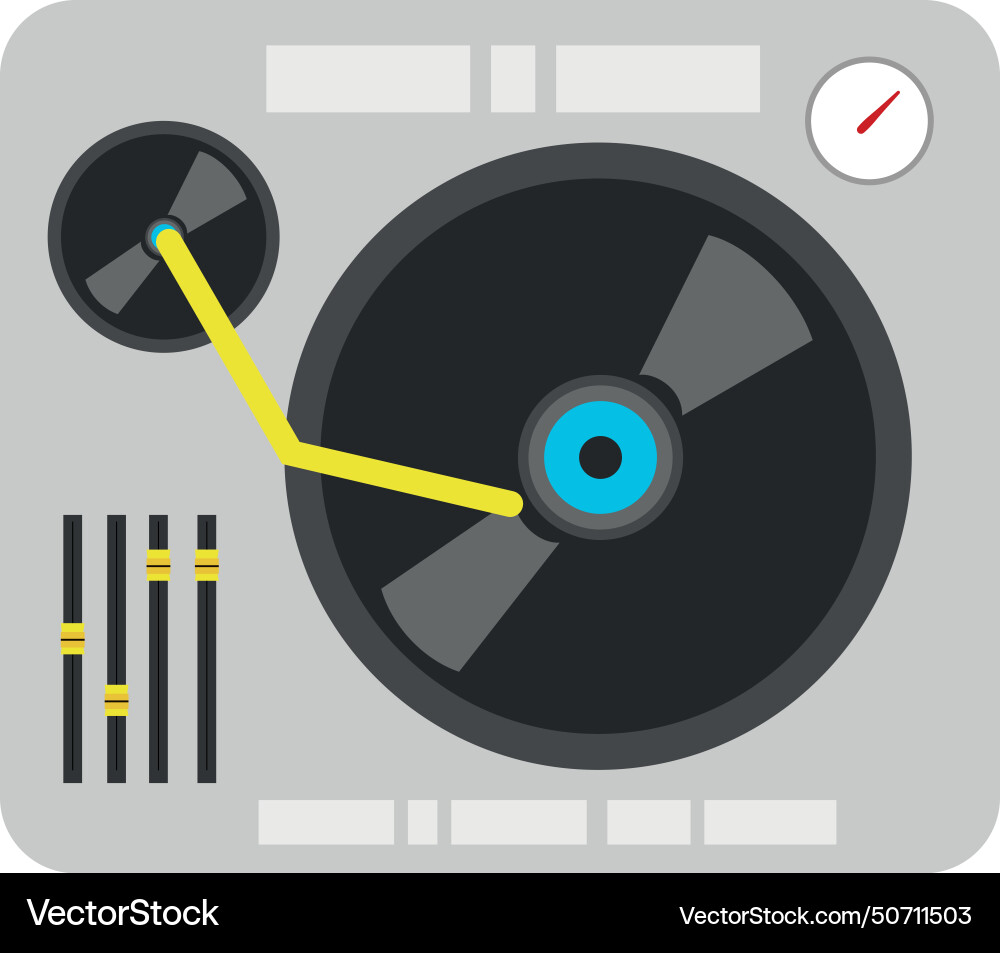 Dj music mixer isolated Royalty Free Vector Image