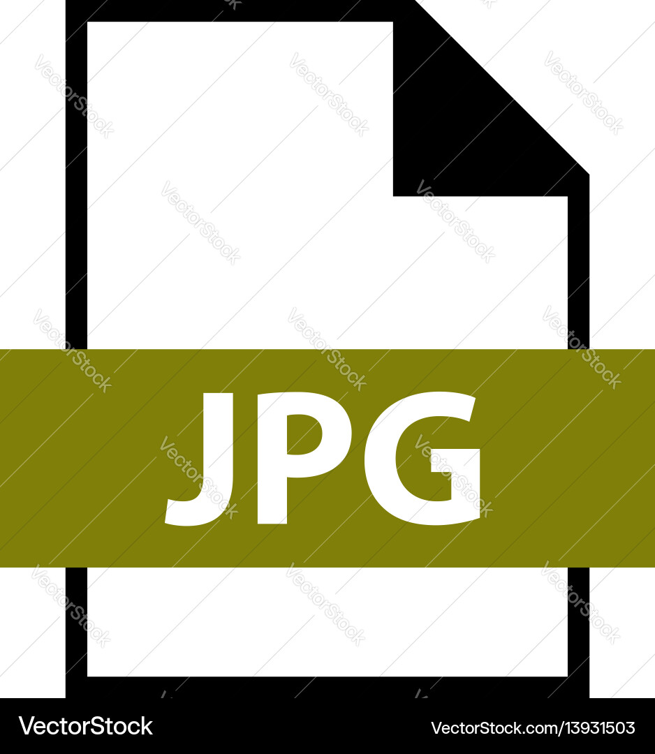 File name extension jpg type Royalty Free Vector Image