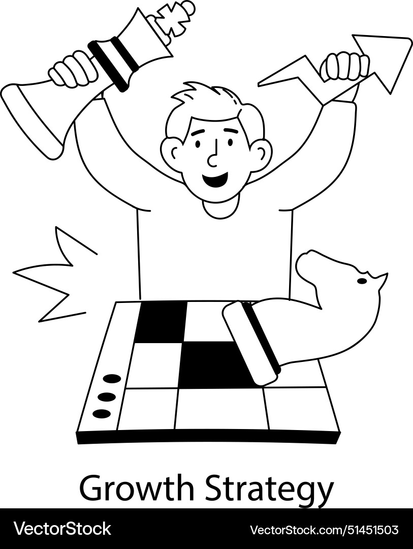 Growth strategy Royalty Free Vector Image - VectorStock