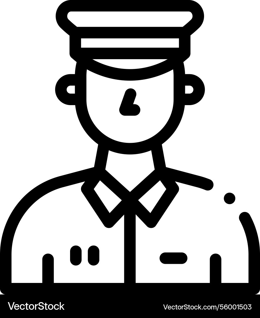 Official documents icon thin linear style design Vector Image