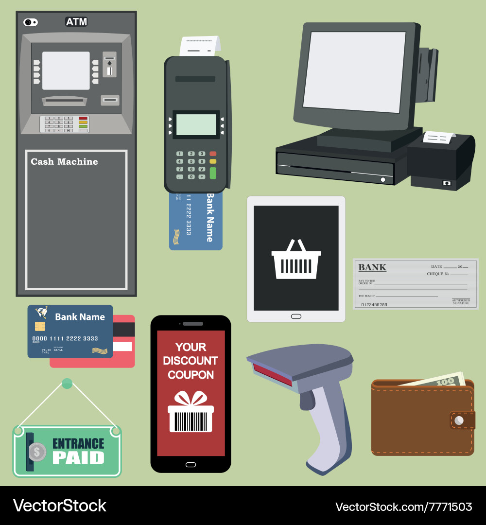 Payment Icon Set - Finance & Transactions Vector Image