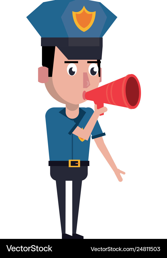 Police officer cartoon Royalty Free Vector Image