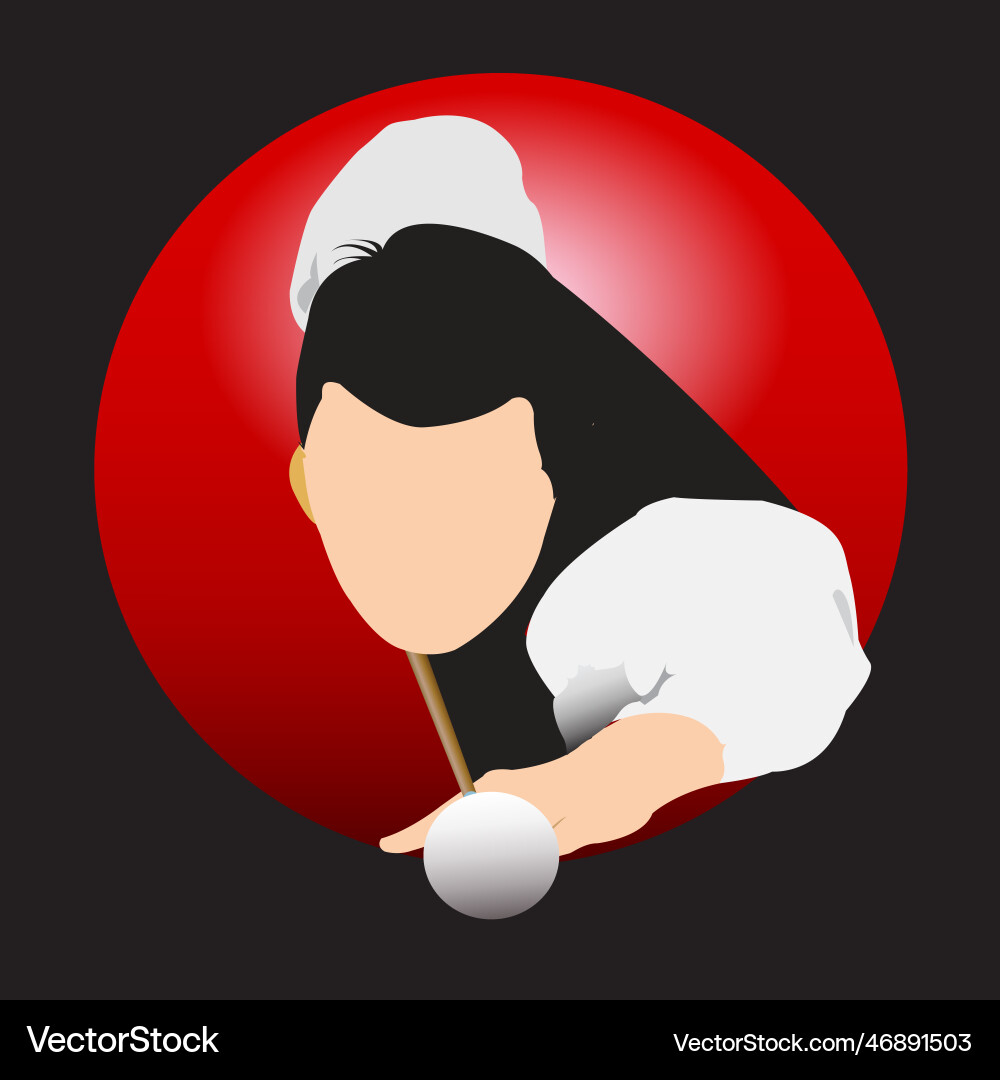 Snooker player Royalty Free Vector Image - VectorStock