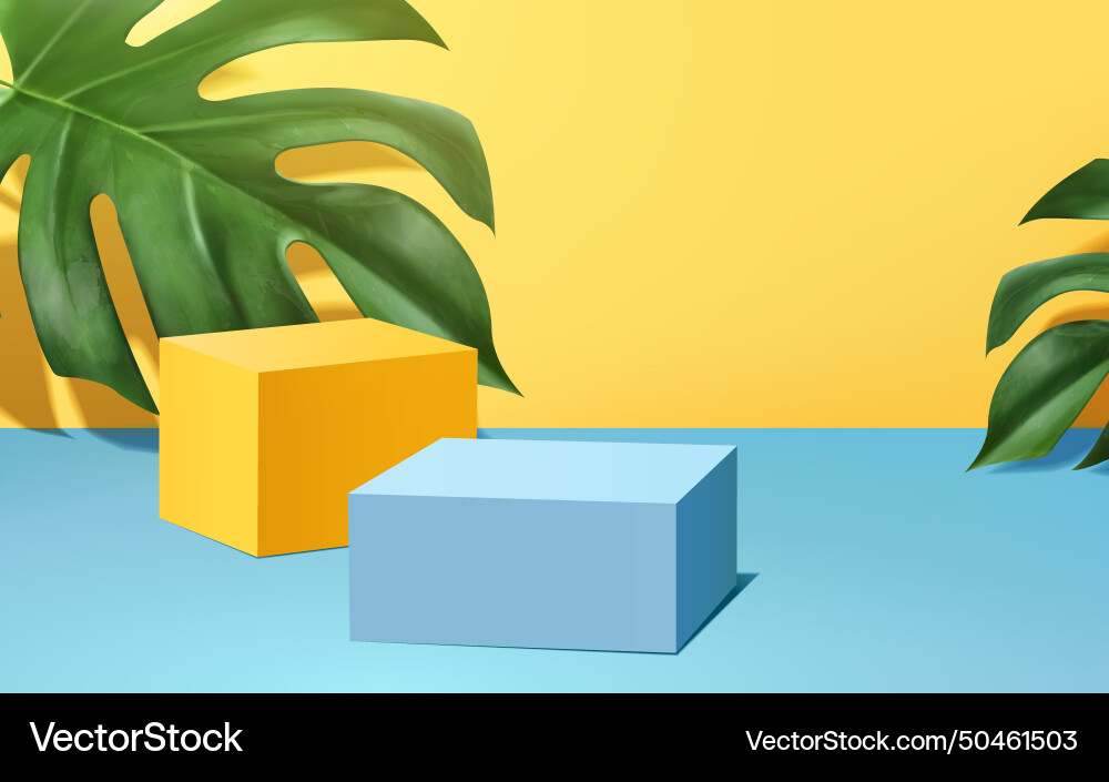 Tropical theme advertising template Royalty Free Vector