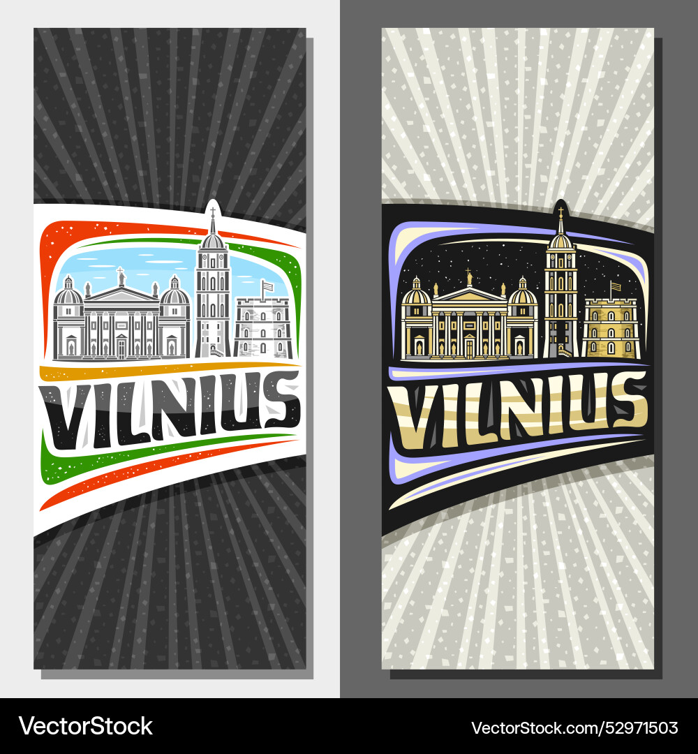 Vertical layouts for vilnius Royalty Free Vector Image