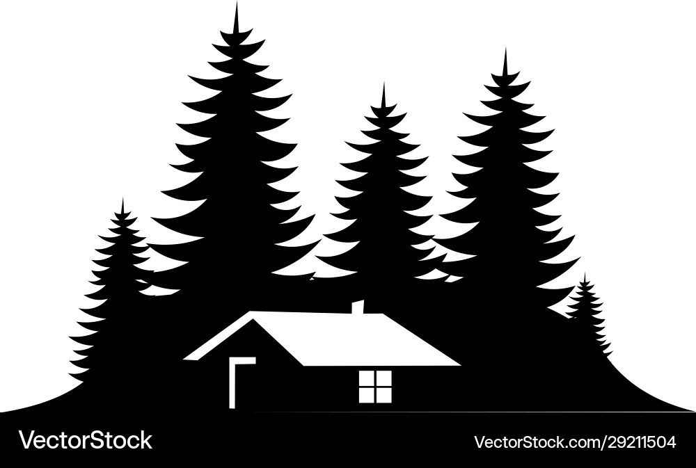 Cabin symbol for logo Royalty Free Vector Image