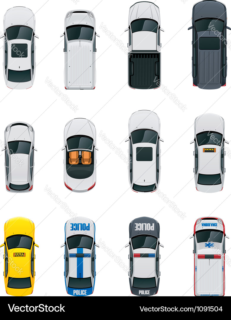 Cars set Royalty Free Vector Image - VectorStock