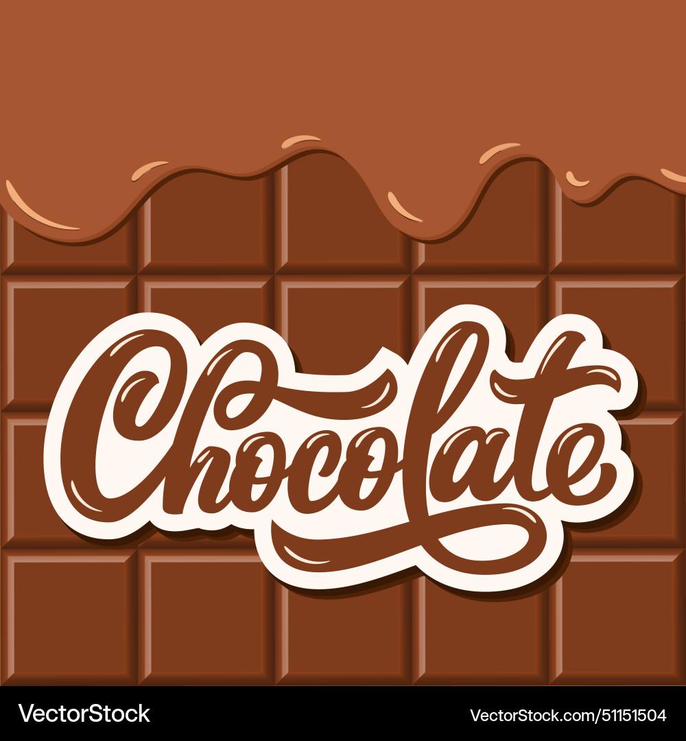 Chocolate hand lettering custom typography Vector Image