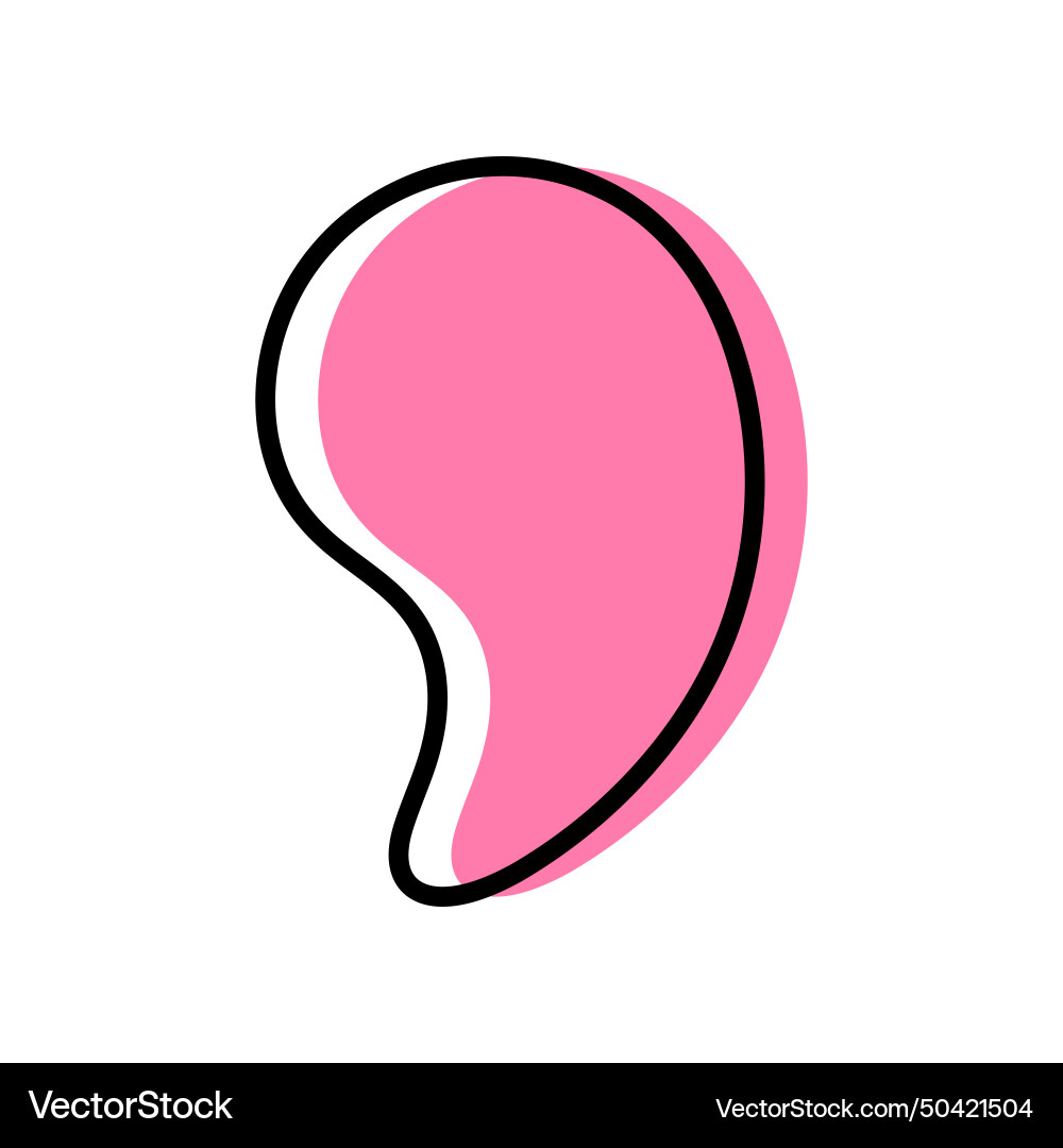 Comma icon in trendy template Royalty Free Vector Image