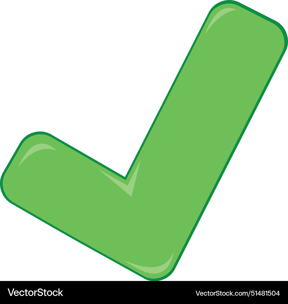 Green icon of a checkmark or checklist Royalty Free Vector