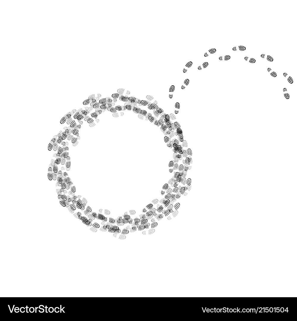 Muddy Shoe Prints Royalty Free Vector Image - VectorStock