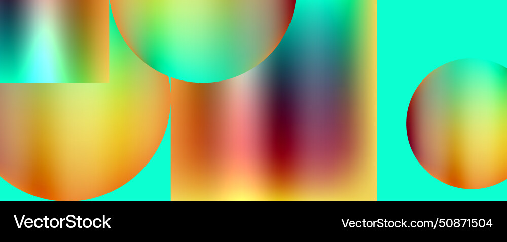 Neon color abstract geometric shapes background Vector Image