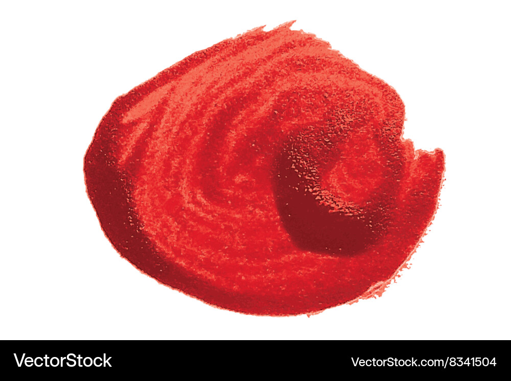 Red acrylic paint circle Royalty Free Vector Image