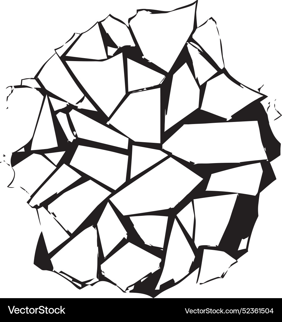 Ruptured radiance abstract broken glass the break Vector Image